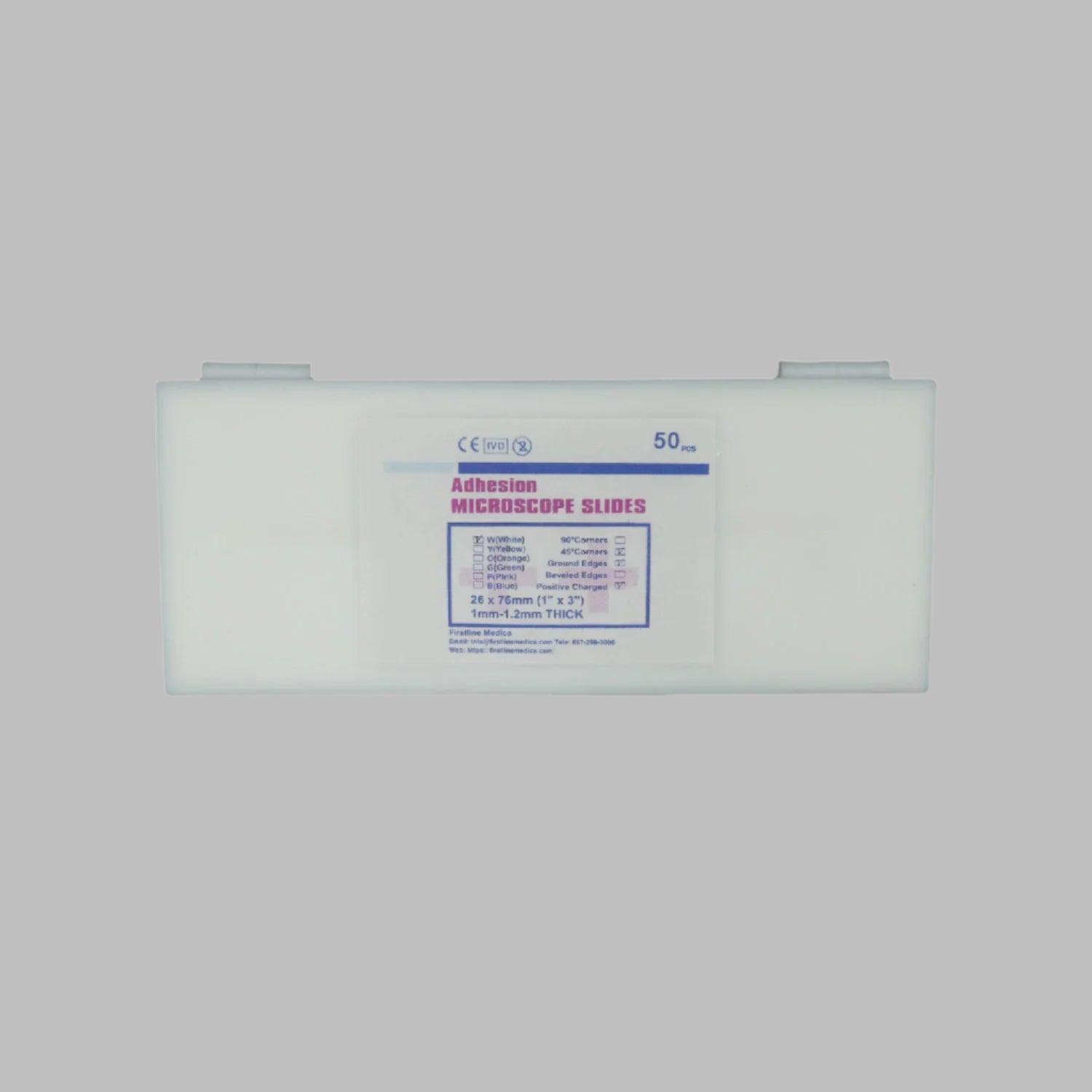 Slide Box, Adhesion Microscope Slides – Firstline Medica